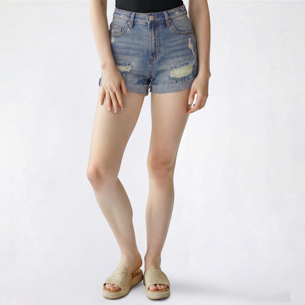 Click here for Juniors Madden Girl Destructed Raw Cuff Boho Short... prices